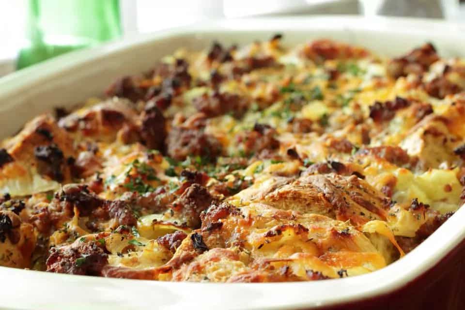 How to make Corned Beef And Spinach Strata Recipe