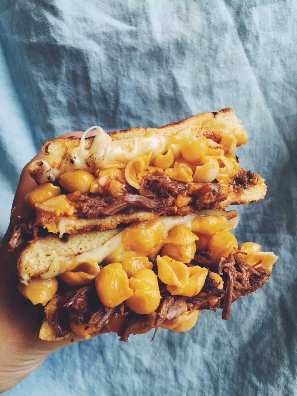 How to make Grilled Macaroni And Cheese Sandwich With Braised Short ...