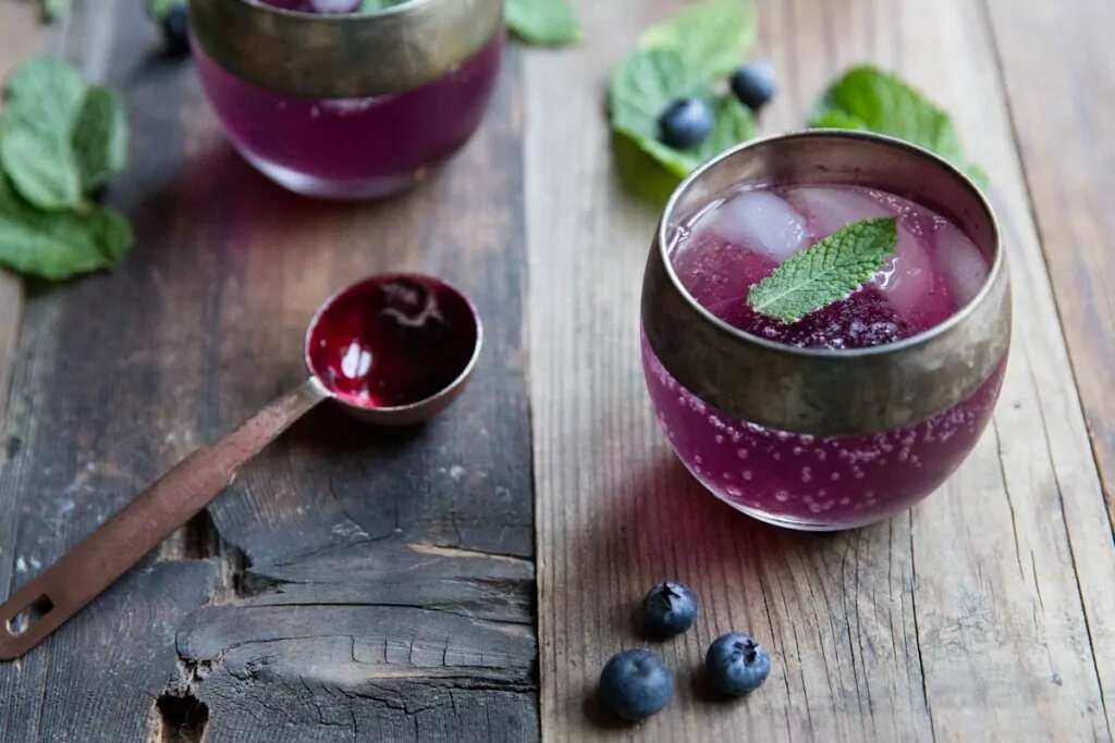 How to make Blueberry Mint Gin Cocktail Recipe