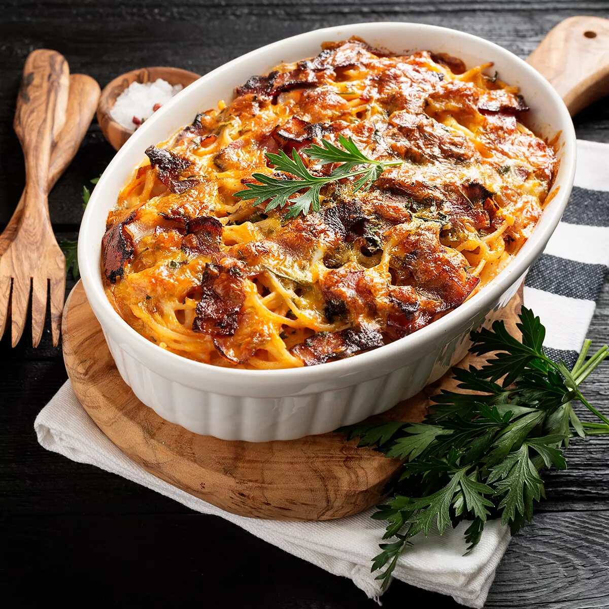 How to make Cheesy Baked Spaghetti Pasta Recipe