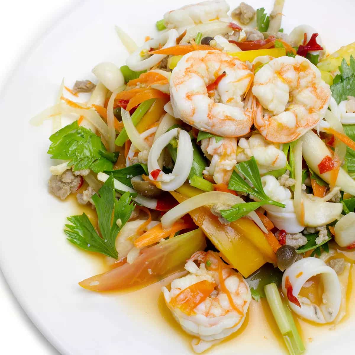 Spicy Thai Seafood Salad Thai Seafood Salad, 'Yum Talay'