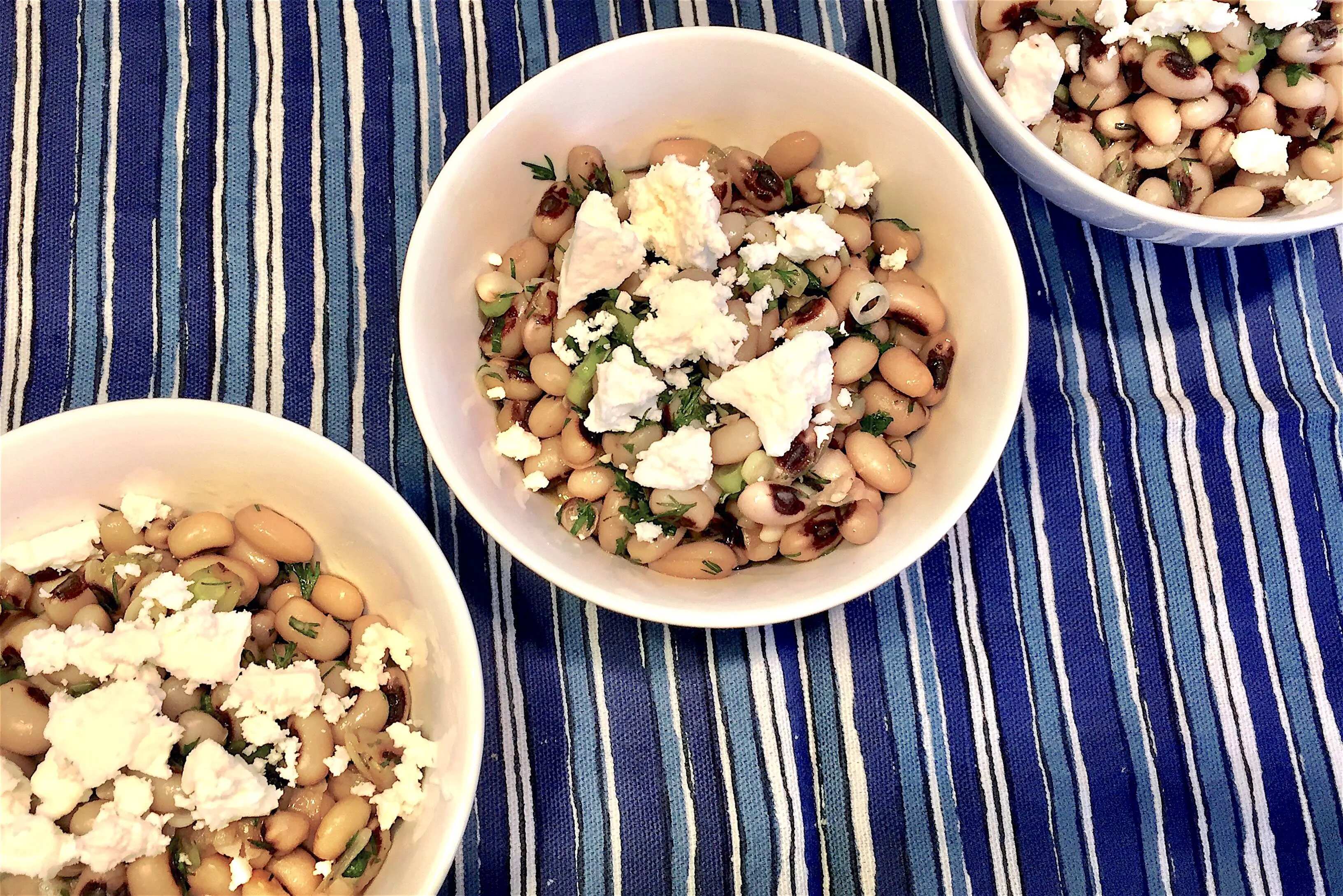 How to make Greek-style Marinated Black Eyed Peas Salad Recipe