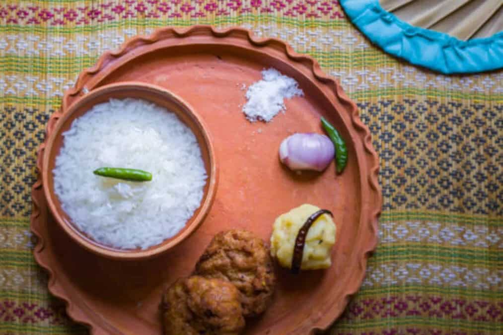 Pakhala Bhata Platter, A Wholesome And Traditional Meal From Odisha