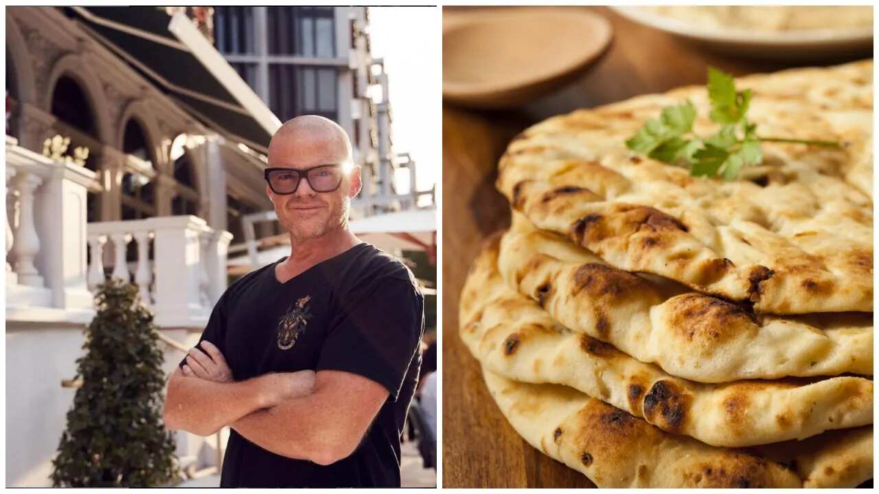 British Chef Heston Blumenthal Battles The Biggest Naan Ever