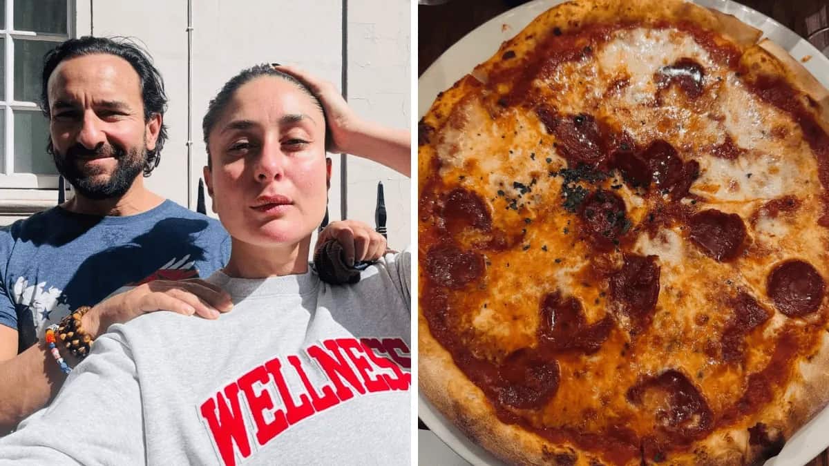 Saif Ali Khan-Kareena Kapoor Relish A Whole Pepperoni Pizza