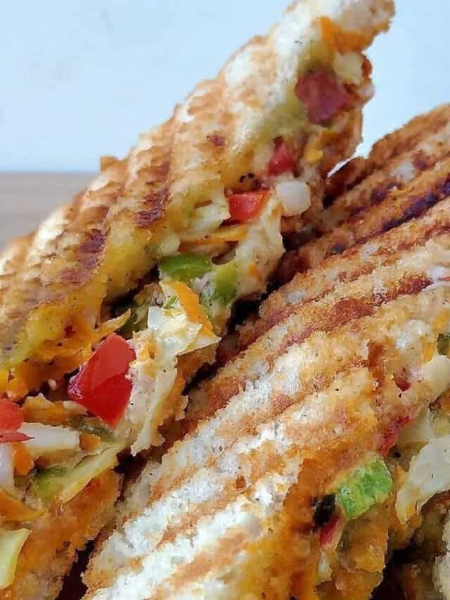 Make Street-Style Veg Toast Sandwich At Home