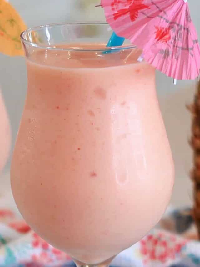 Pastel Pink Baileys Strawberry Colada Cocktail