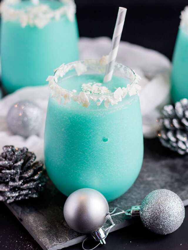 Beautiful Blue Coconut Cocktail