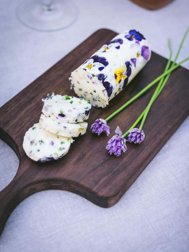 Pretty Edible Flower Butter For The Summer