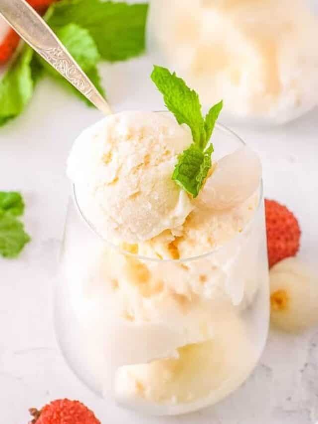 Indulge In Sweet And Creamy Lychee Ice Cream