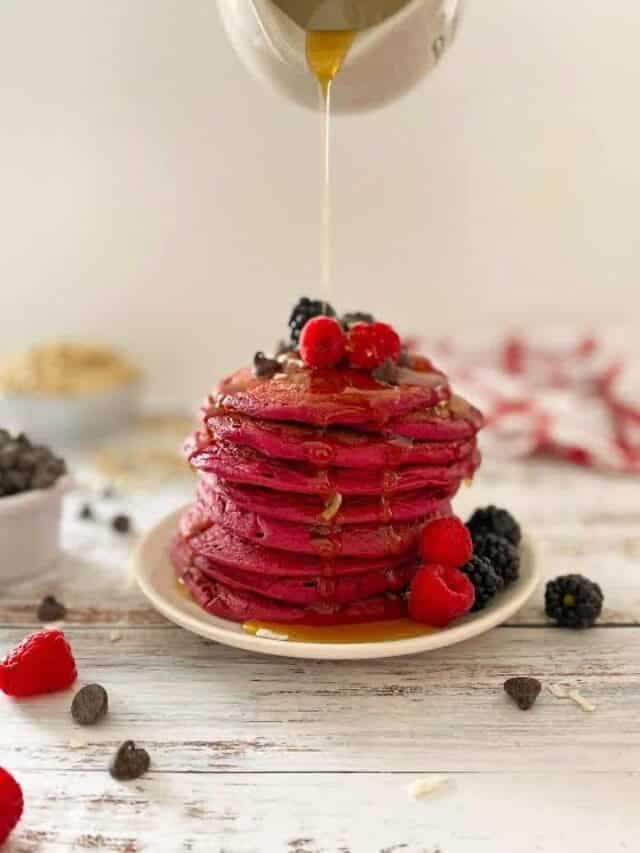 Vibrant And Healthy Beetroot Pancakes For Breakfast