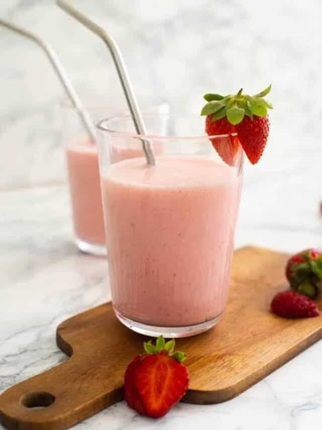 Summer Special Strawberry Coconut Lassi