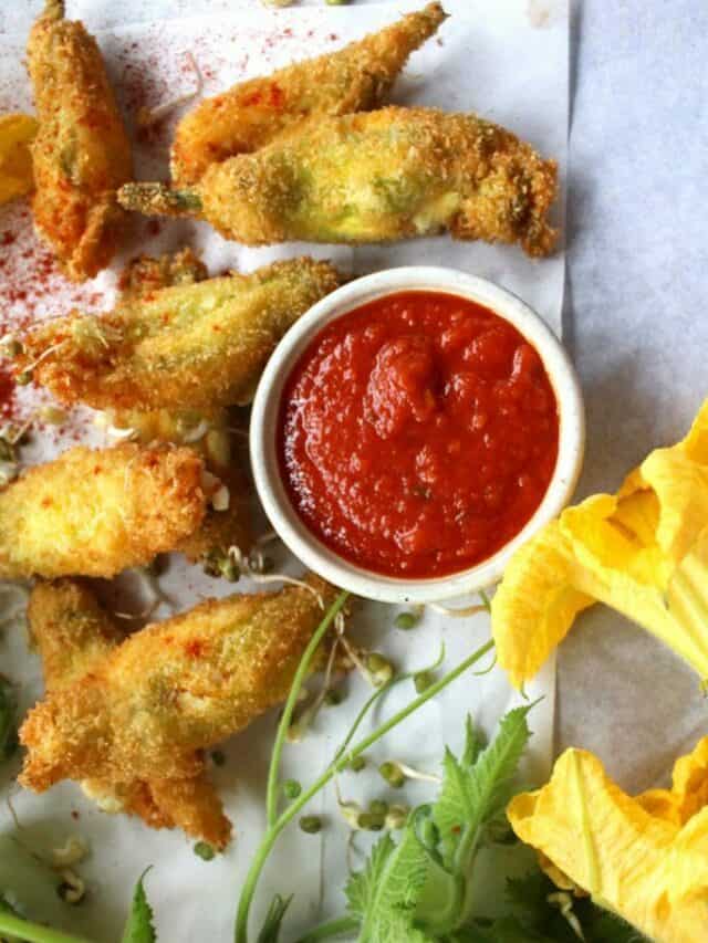 Unique Stuffed Pumpkin Flower Pakoda For Monsoon Snacking