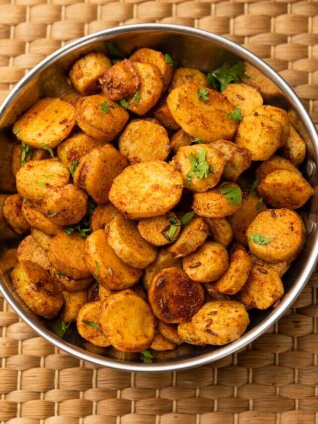 Sindhi Special Arbi Tuk Made Healthy In Air Fryer