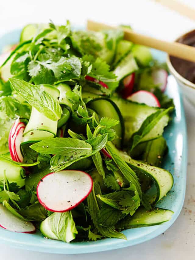 Cooling Cucumber And Mint Salad To Enjoy For Light Lunch